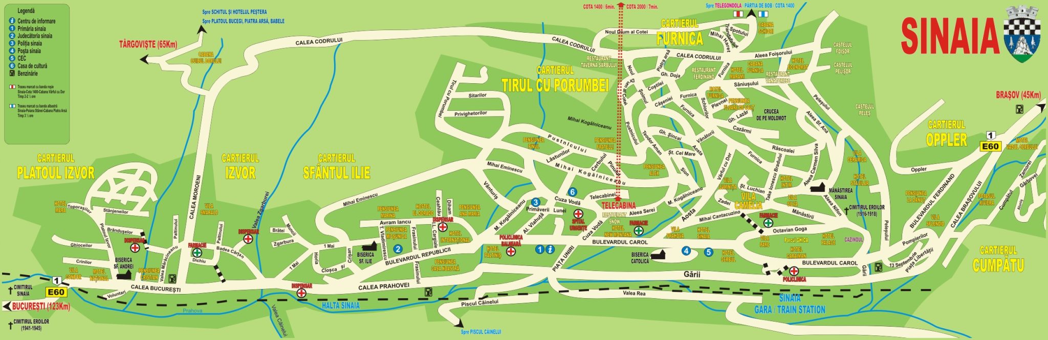 Harta și istoric - Sinaia - Montexpert Imobiliare